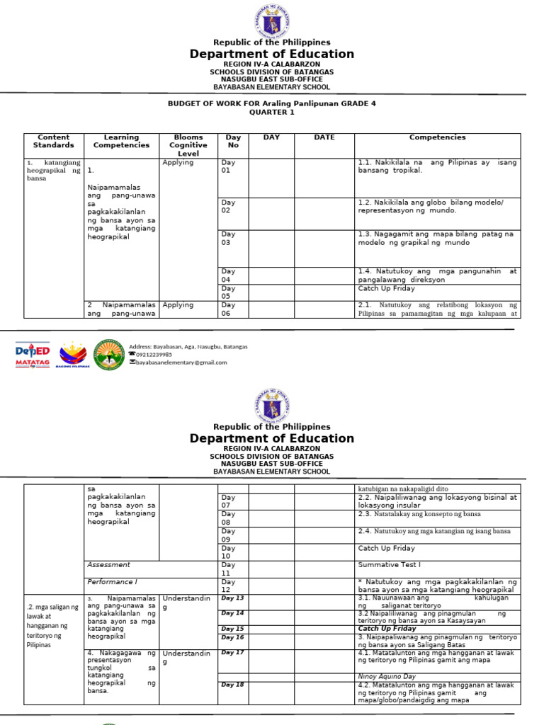 AP_BOW_QUARTER 1 | PDF