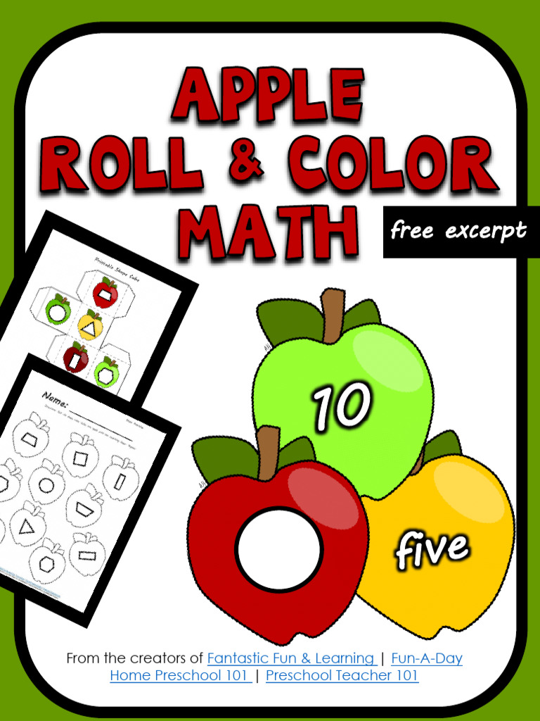 FFL Roll and Color Apple Math | PDF