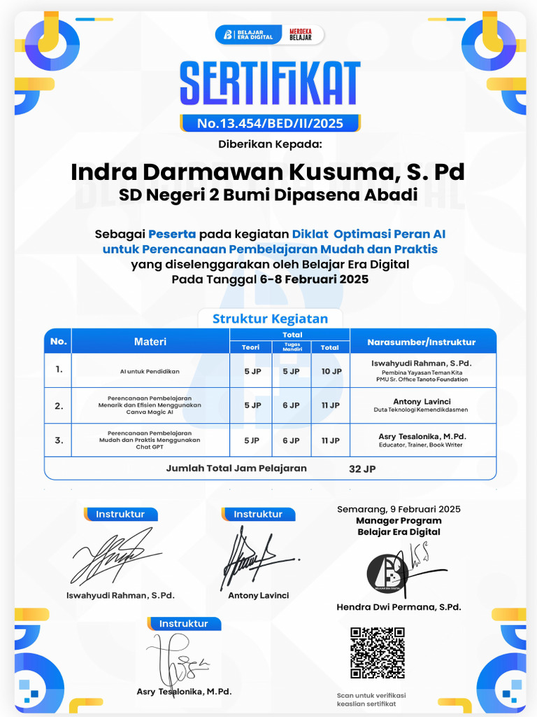 sertifikat_Indra Darmawan Kusuma, S. Pd (1) (13) | PDF