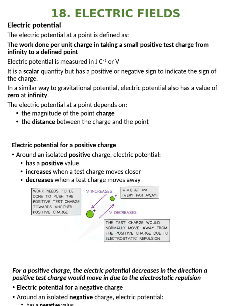 Understanding Electric Potential Concepts | PDF | Electric Field ...
