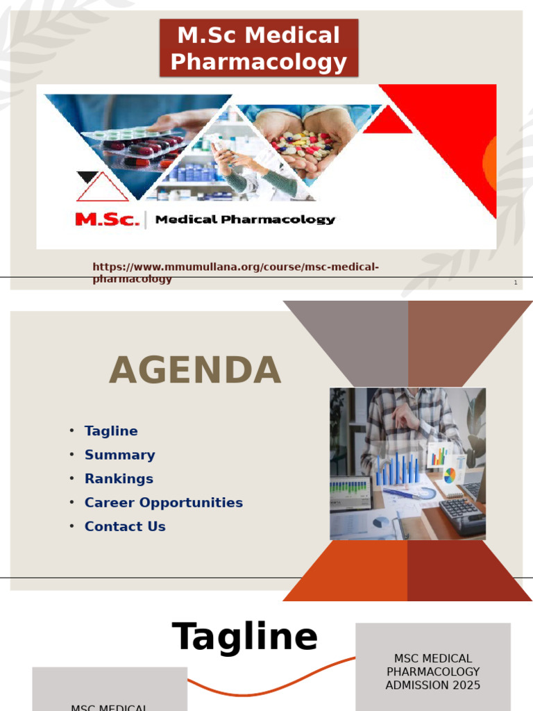 M.Sc Medical Pharmacology Admission 2025 | PDF