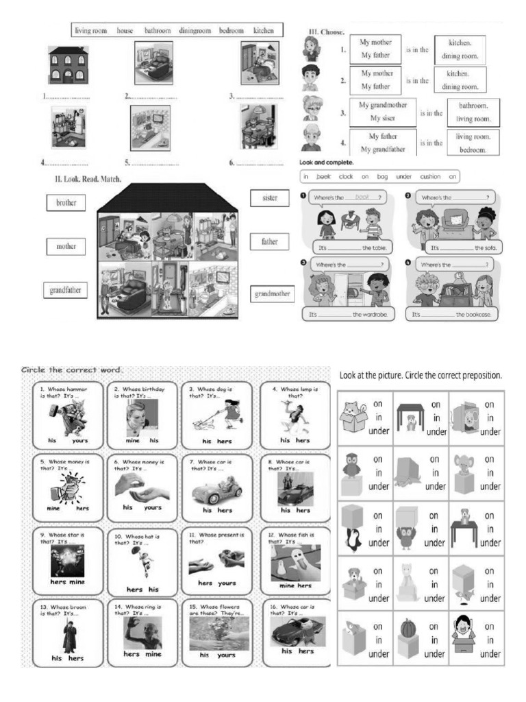 Eng - Prep, Poss Adj, Family | PDF