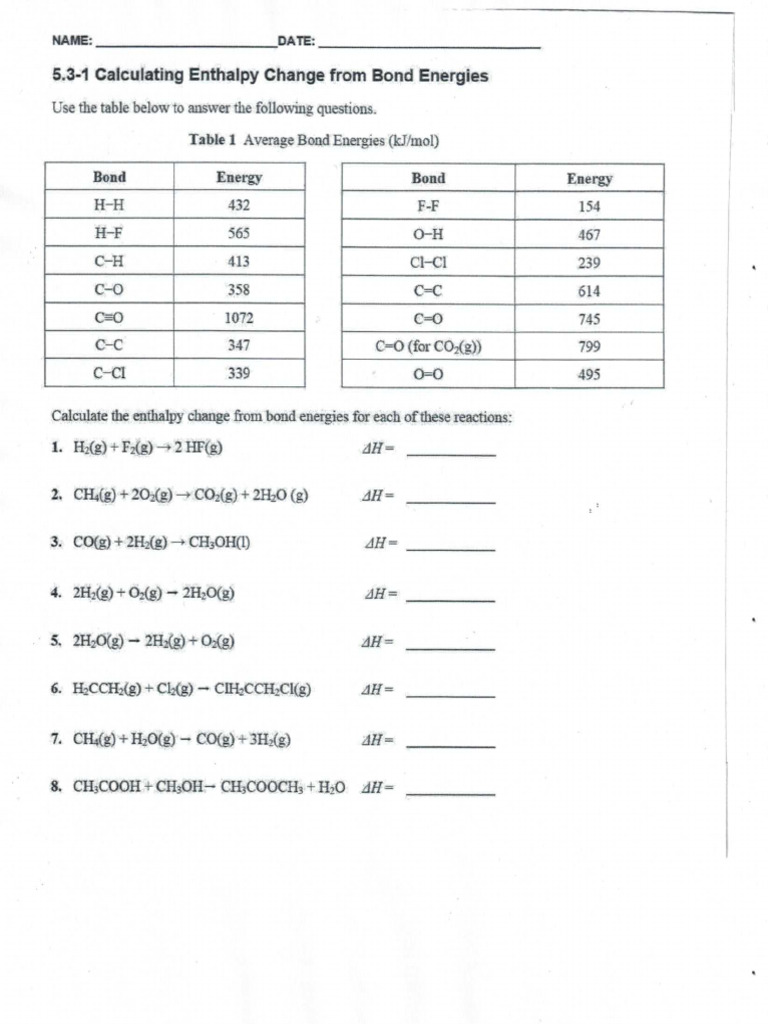 Annotated-Enthalpy Change Practice PDF | PDF