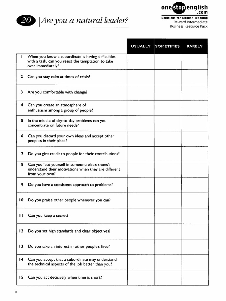 Are You A Natural Leader | PDF