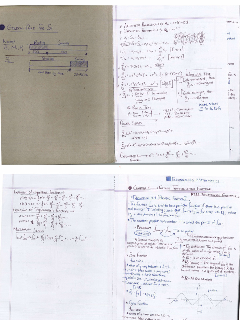 UTM-Math 1 Note Khata | PDF