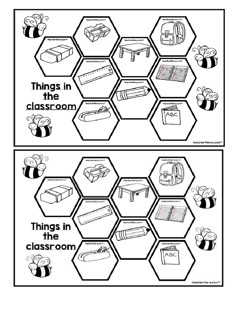 Classroom Objects Honeycomb | PDF
