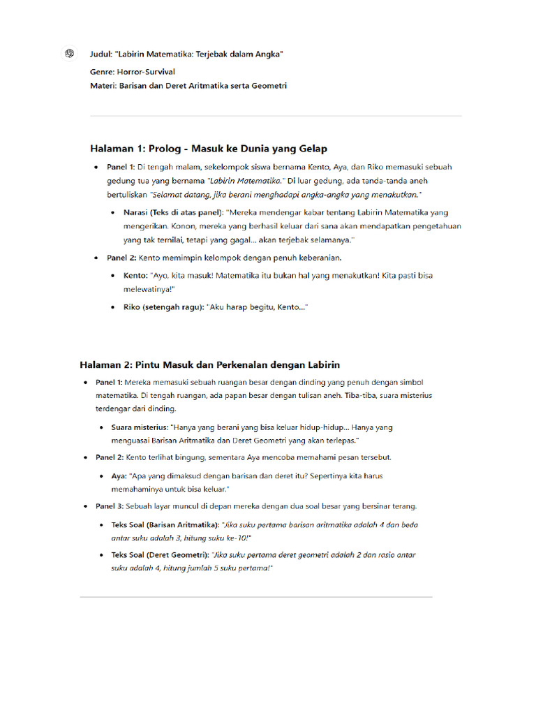 Komik MTK Roro | PDF