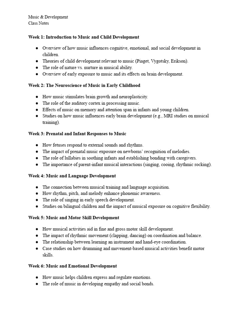 Music's Impact on Child Development | PDF | Child Development | Music ...