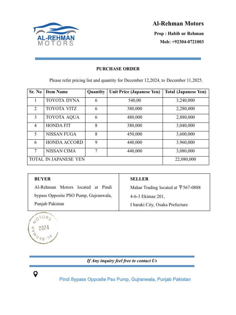 Purchase Order2 | PDF