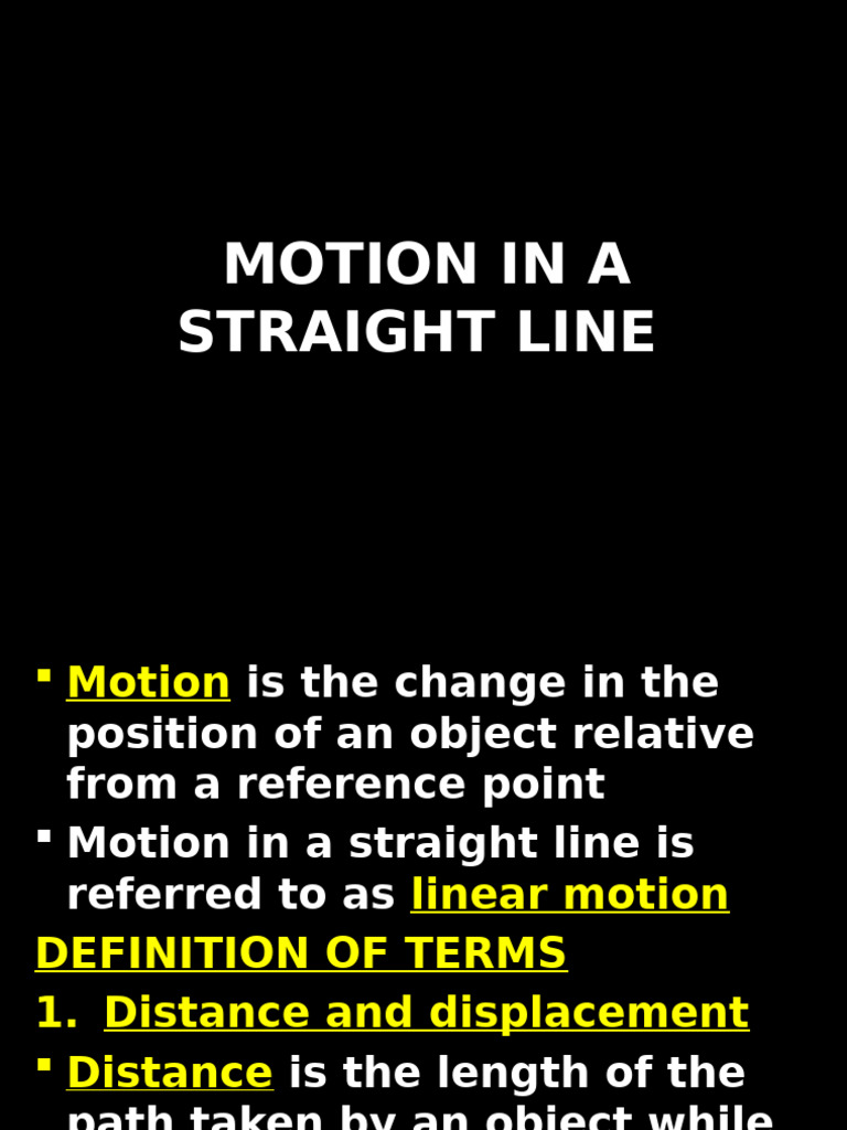 Motion in Straight Line | PDF | Acceleration | Speed