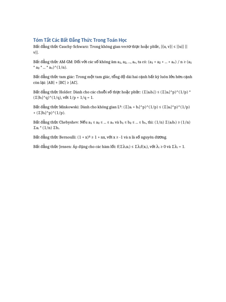 Bat Dang Thuc Toan Hoc | PDF