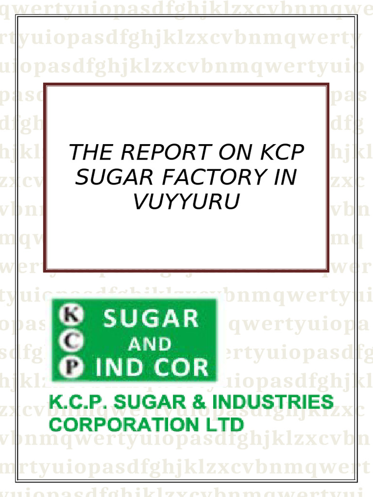 KCP Sugar Factory Overview in Vuyyuru | PDF | Sugarcane | Sugar