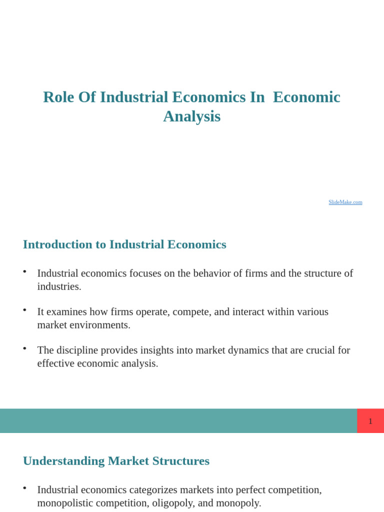 Role of Industrial Economics in Economic Analysis | PDF | Economics | Market (Economics)