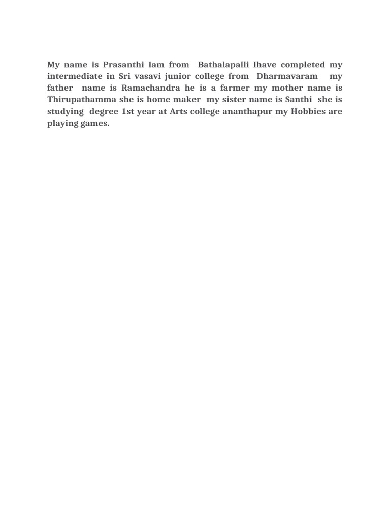 Prasanthi | PDF