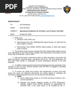 Oplan Undas 2024 | PDF | Safety | Public Services