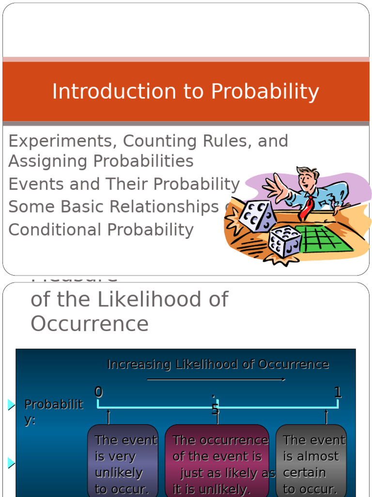 Lecture 8 - Introduction to Probability-1 | PDF | Probability | Experiment