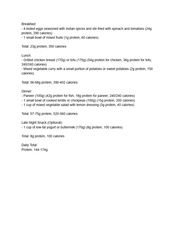 High-Protein Non-Veg Diet Plan | PDF