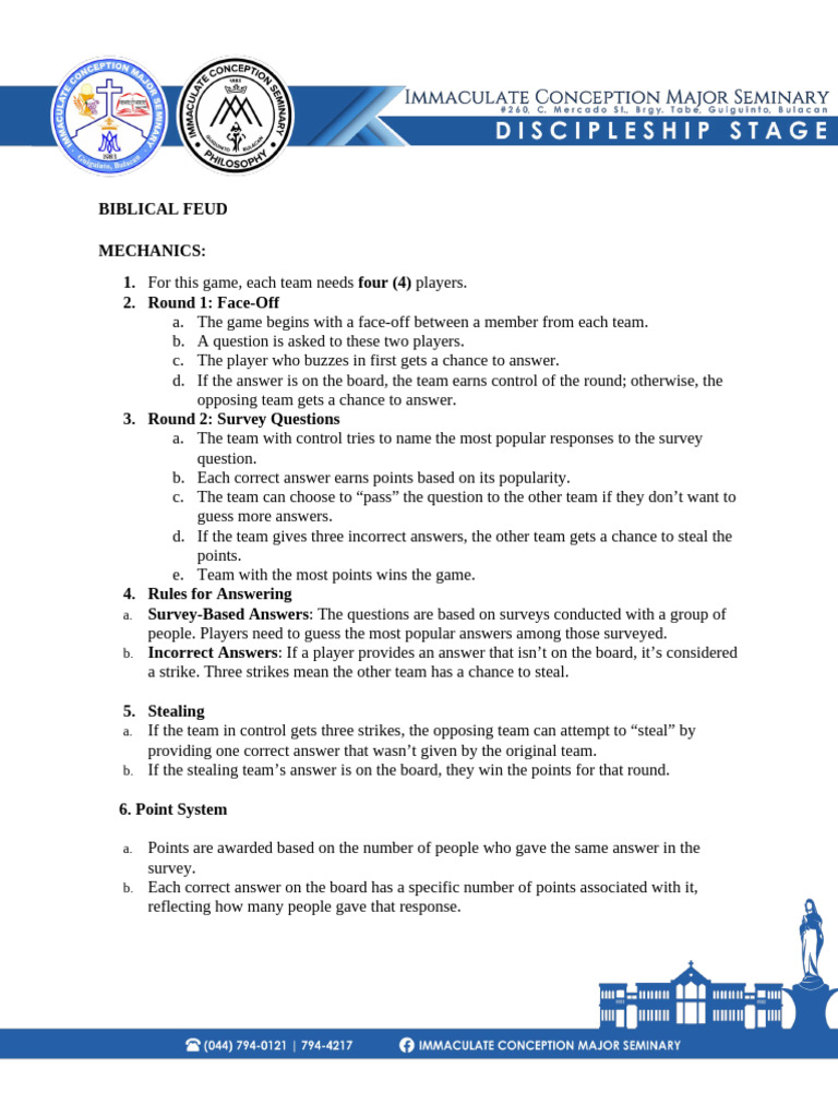 Feud and Parade Mechanics | PDF