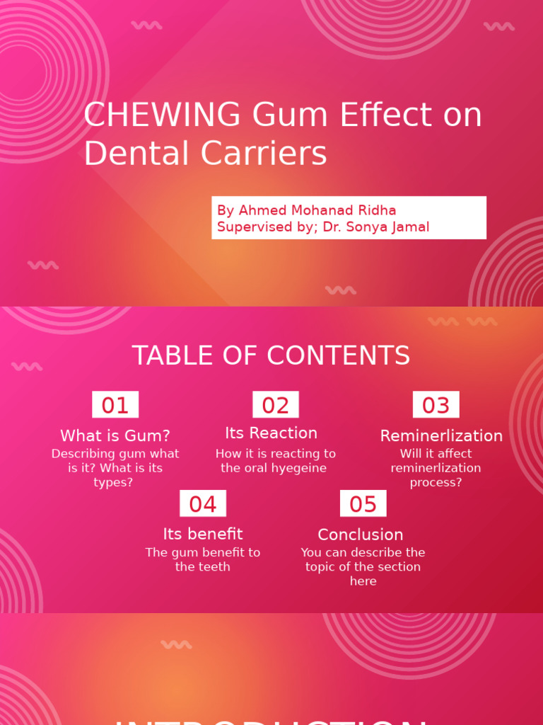 Chewing Gum's Impact on Dental Health | PDF | Mouth | Dentistry
