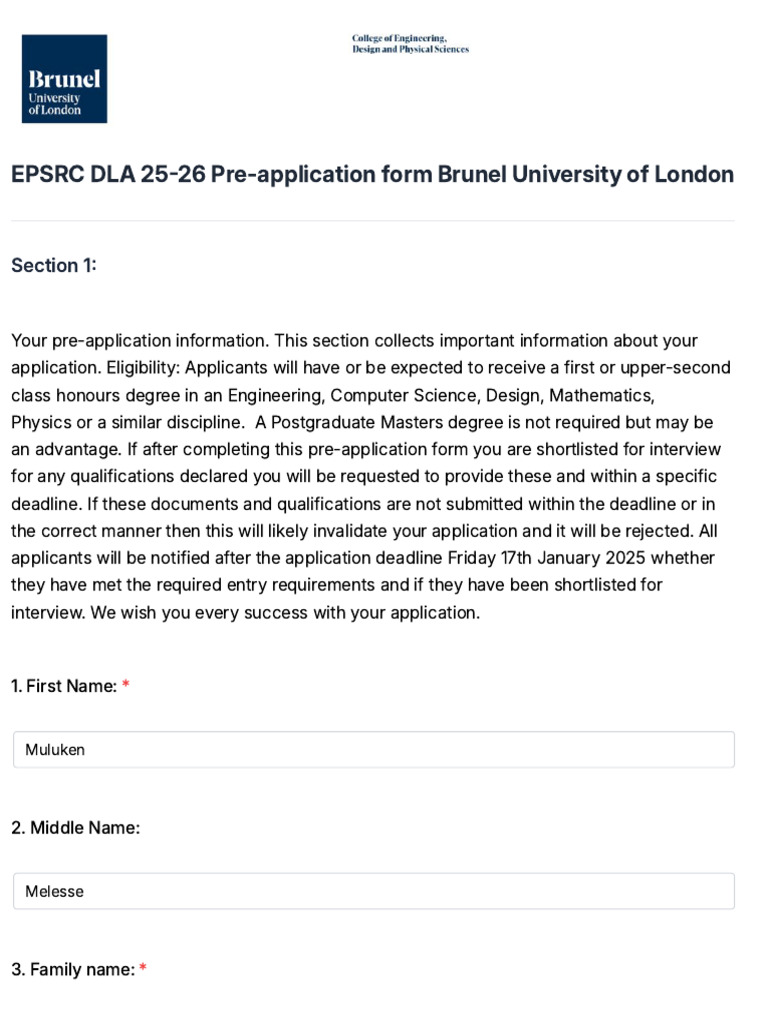 Brunel University Pre-application Guide | PDF | Emergency Management ...