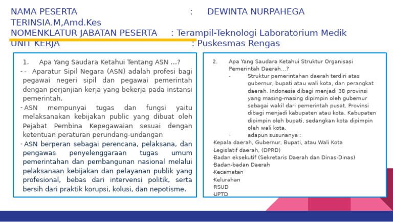 Tugas Pesrta Pengenalan Struktur an Dewinta - | PDF