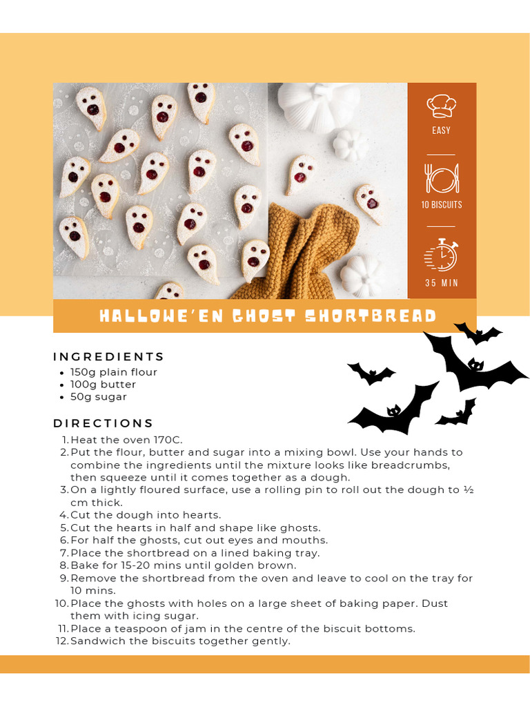 Halloween Ghost Shortbread Recipe | PDF