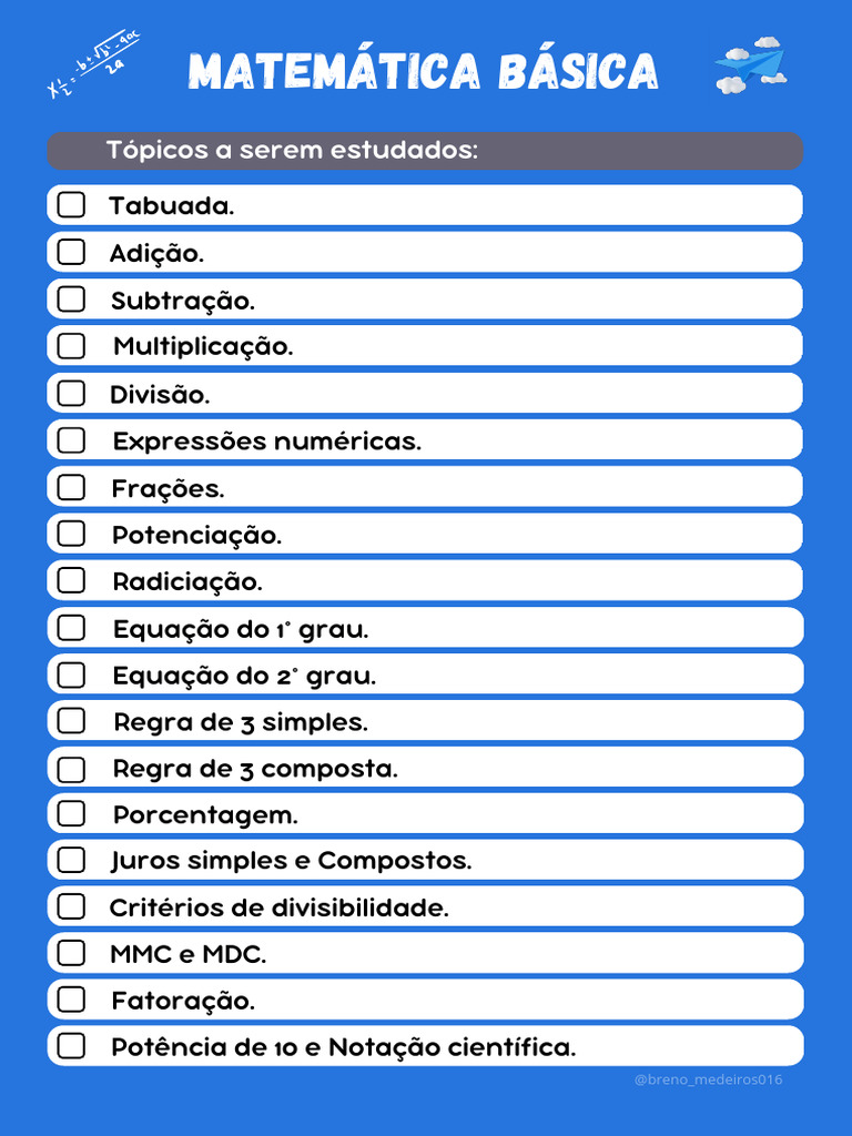 Planner Matemática Básica. - 20240908 - 153255 - 0000 | PDF