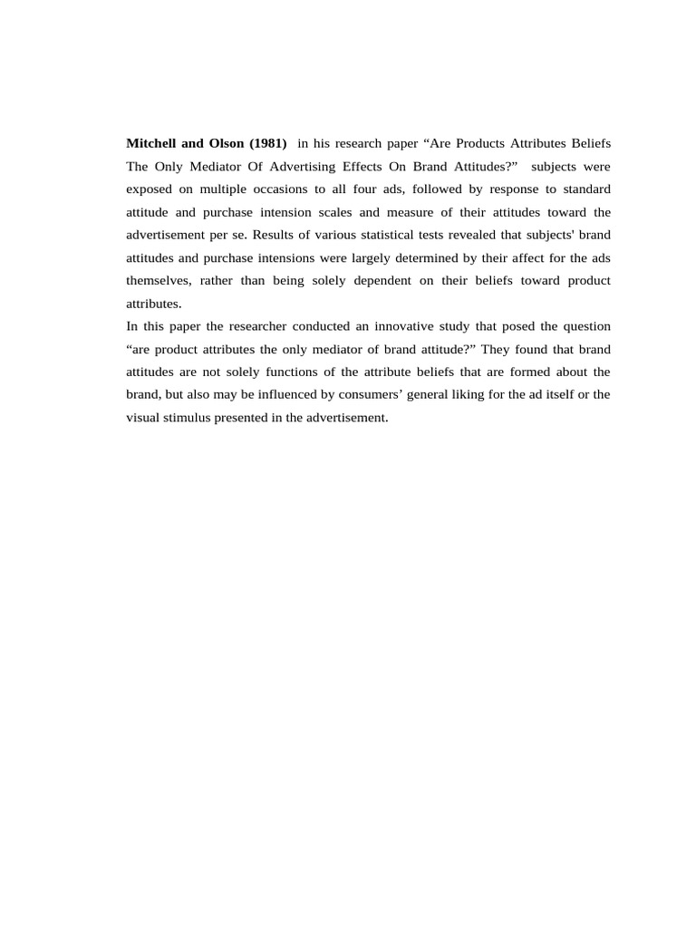 Mitchell and Olson (1981) | PDF