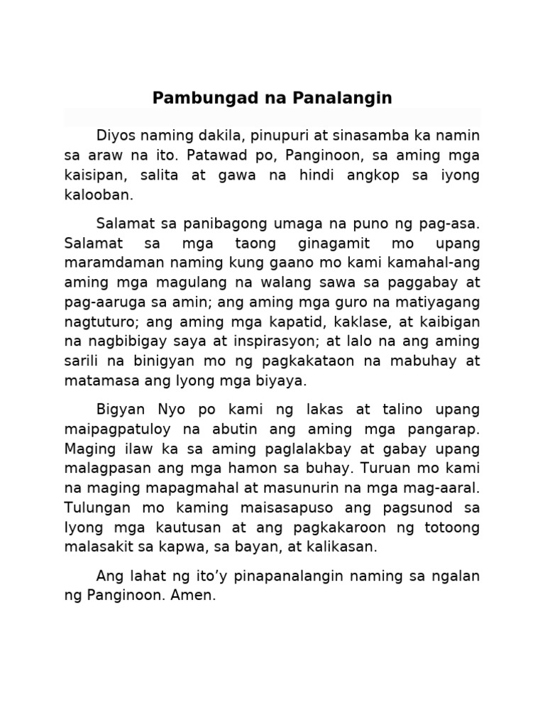 Prayer Panata Panunumpa | PDF