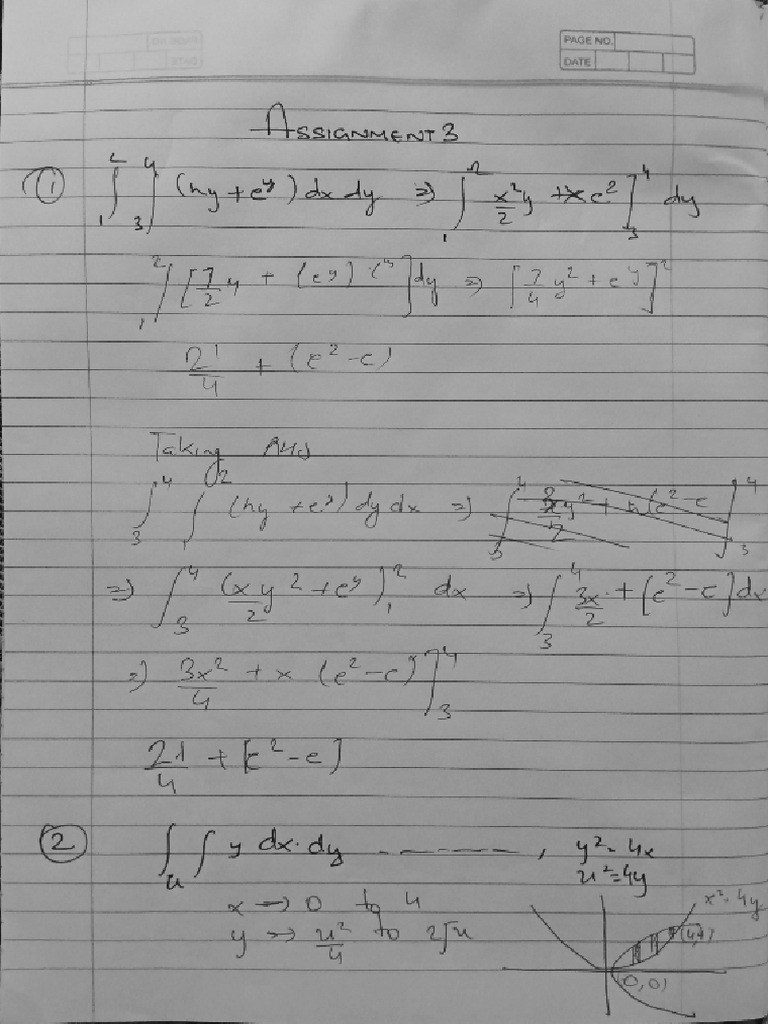 Calculus Assignment 3 | PDF