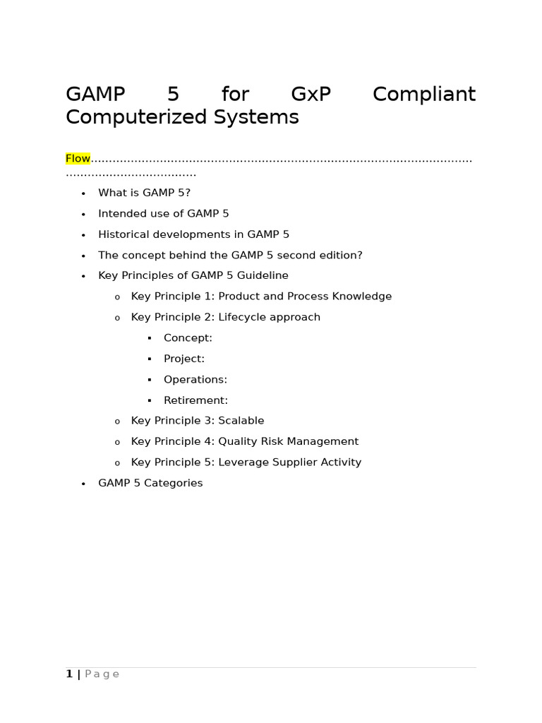 GAMP 5 For GXP Compliant Computerized Systems | PDF | Risk Management | Verification And Validation
