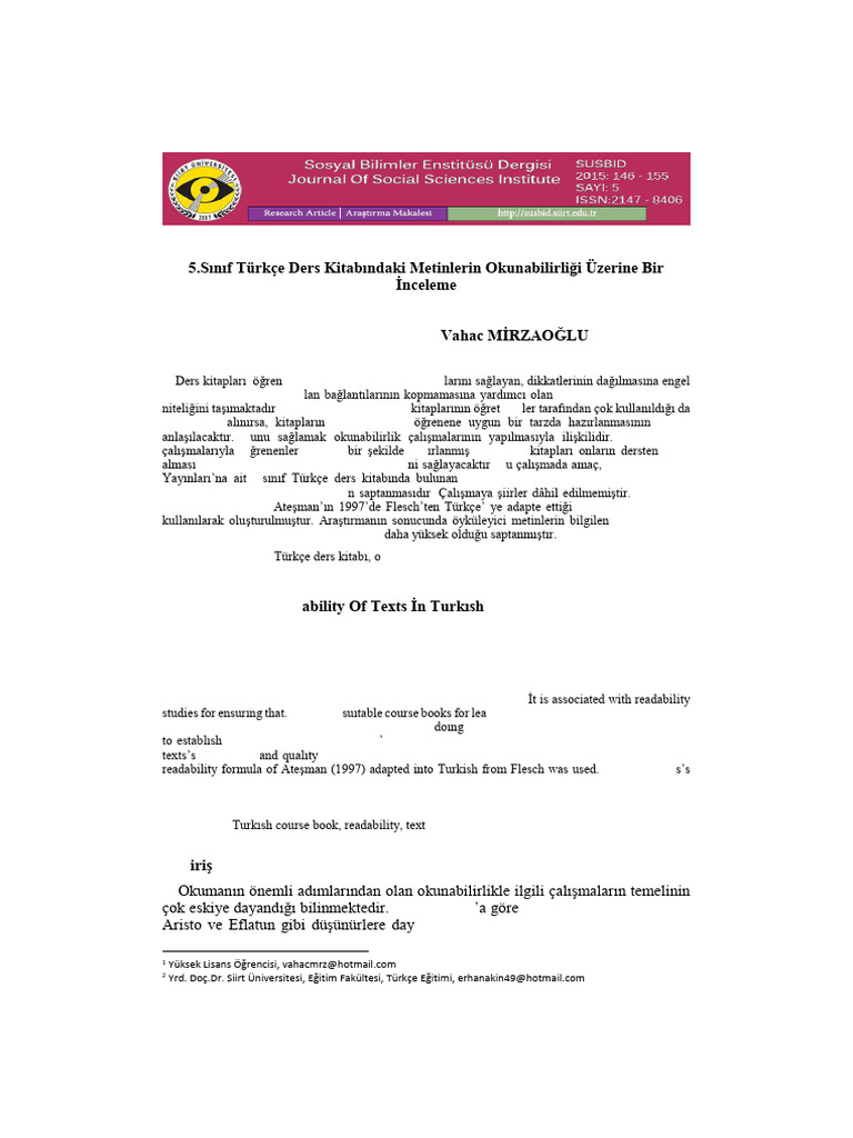 5.sinif T - RK - e Ders K - Tabindak - Met - Nler - N Okunab - L - RL - Zer - Ne B - R - Nceleme ...