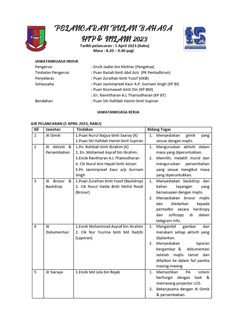 JK Majlis Pelancaran & Penutup Edited2 | PDF