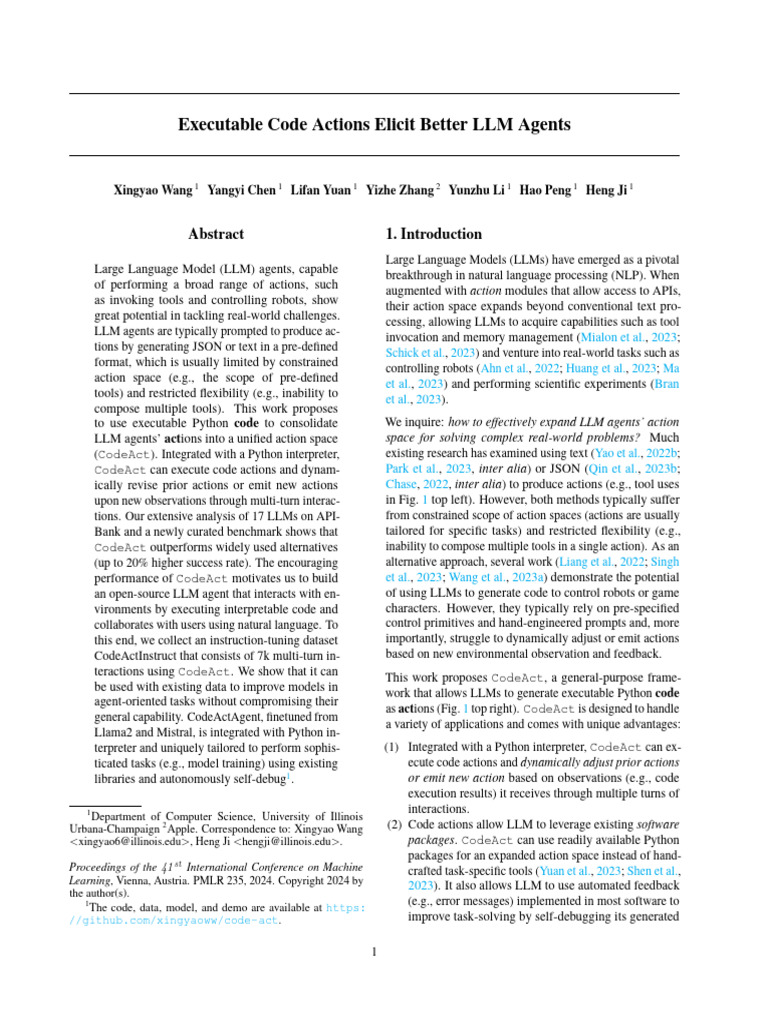 Executable Code Actions Elicit Better Llm Agents Pdf Mean Squared Error Errors And Residuals