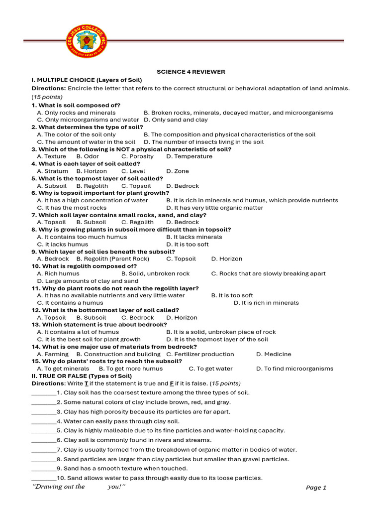 Soil and Water Science Review Guide | PDF | Soil | Seawater