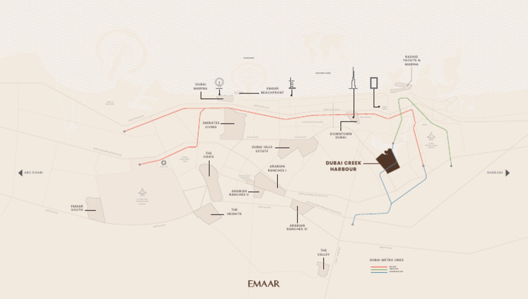 Emaar Dubai Map | PDF | Dubai | United Arab Emirates