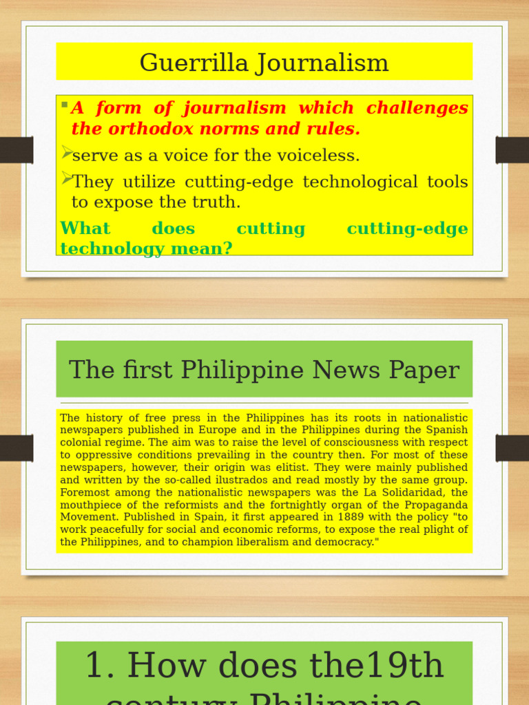 Understanding Guerrilla Journalism Today | PDF | Journalism ...
