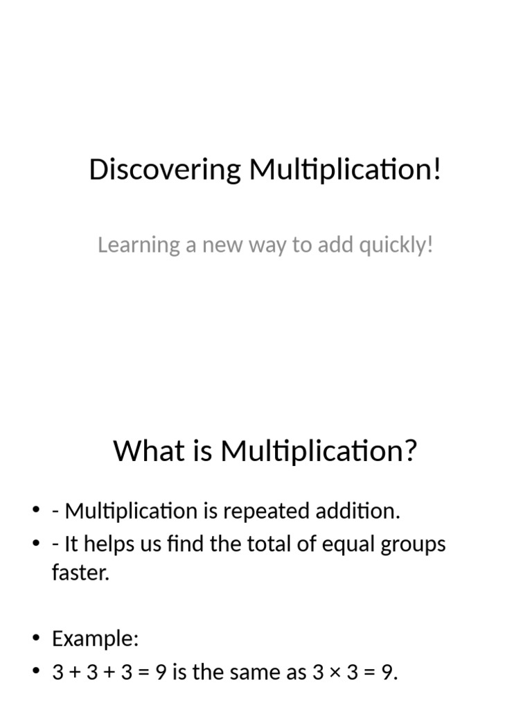 Introducing Multiplication | PDF