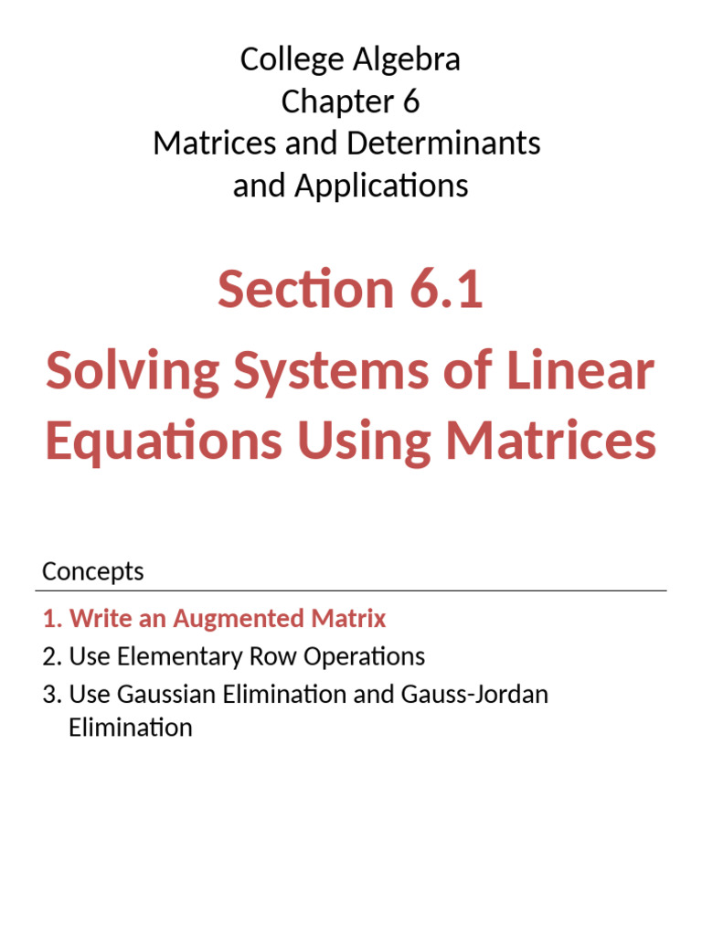Gaussian and Gauss Jordan Elimination | PDF | Matrix (Mathematics ...