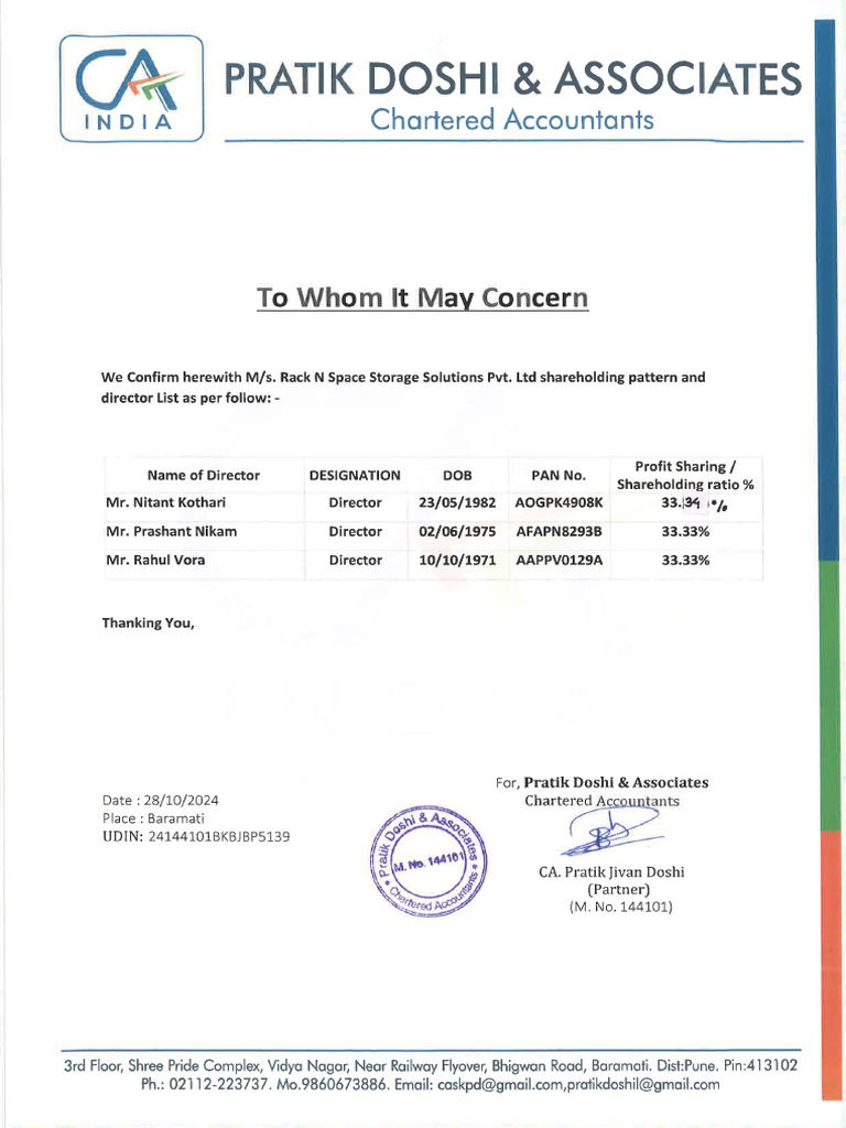 Share Holding Certificate | PDF