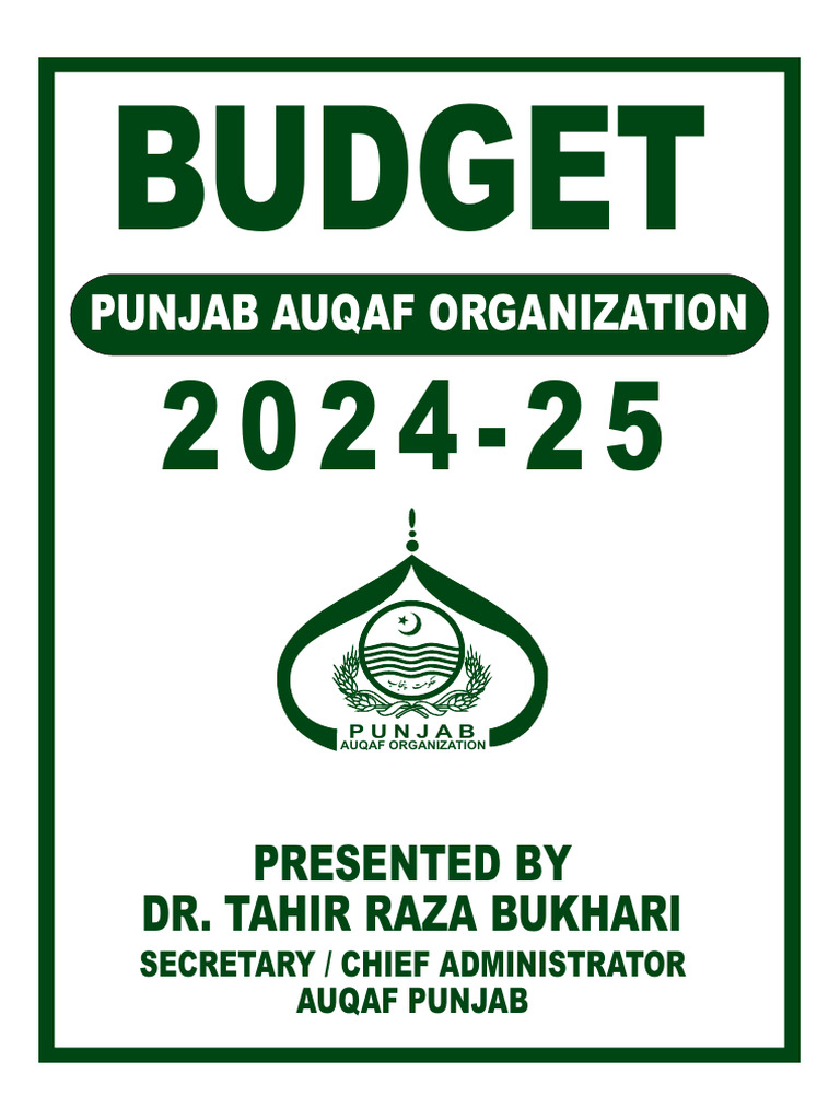 Budget2024 25pao | PDF | Expense