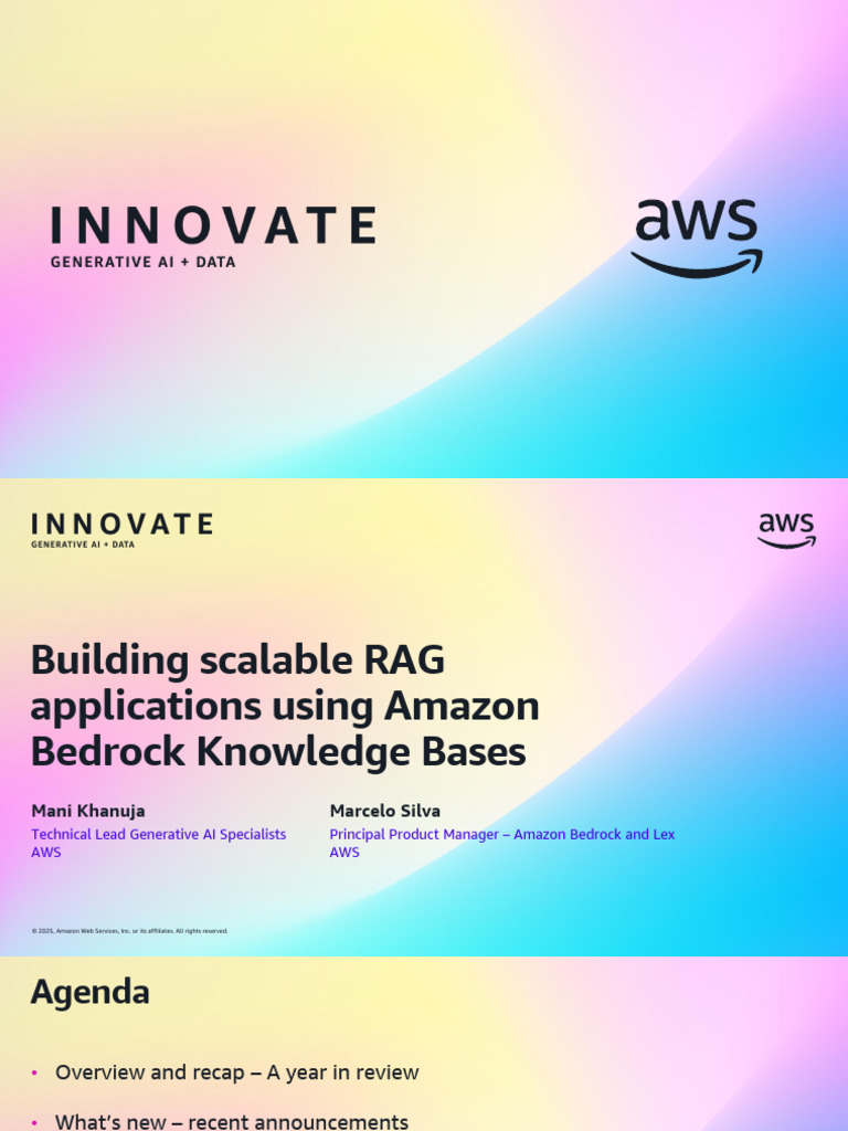 Handout Build Scalable RAG Applications Using Amazon Bedrock Knowledge Bases | PDF | Information ...