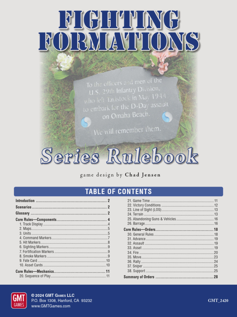 FF-29 Rulebook FINAL | PDF | Platoon | Infantry