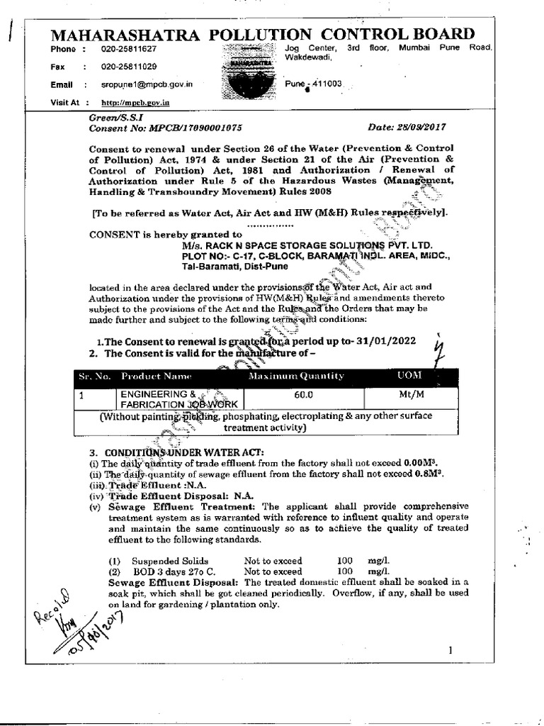Consent Certificate | PDF