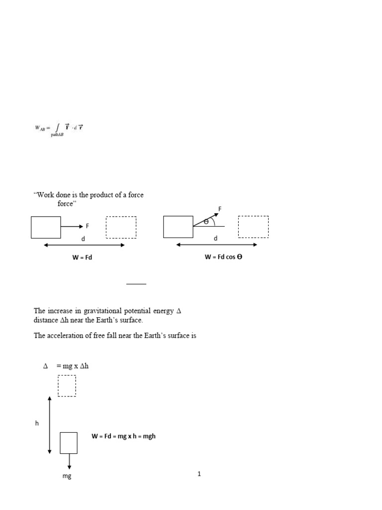 Work, Energy, and Power Explained | PDF | Force | Potential Energy