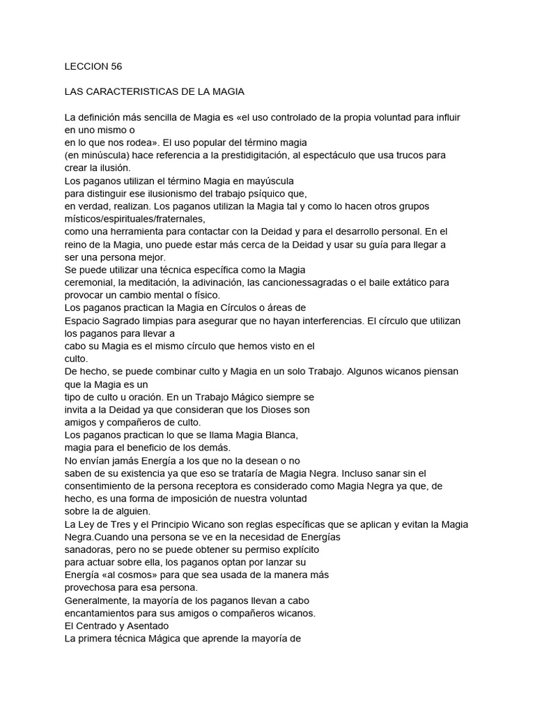 10 Características de la Magia | PDF | Mente | Meditación