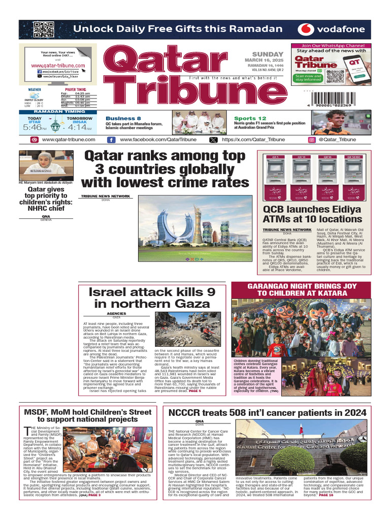 Qatar Ranks Low in Global Crime Rates | PDF | Gaza Strip | Qatar