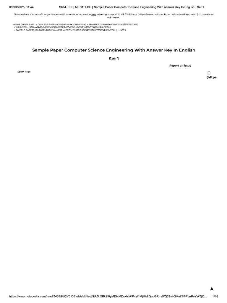 SRMJEE-PG-Previous-Paper | PDF