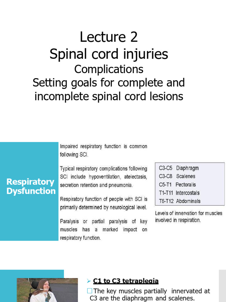 Spinal Cord Injury Complications Overview | PDF | Spinal Cord Injury ...