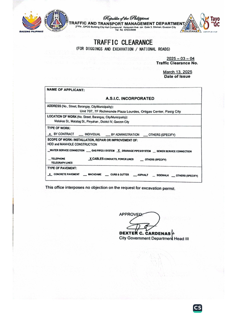 East Ave Traffic Clearance Countersigned 6fbb25f1 6cba 49a7 87be ...